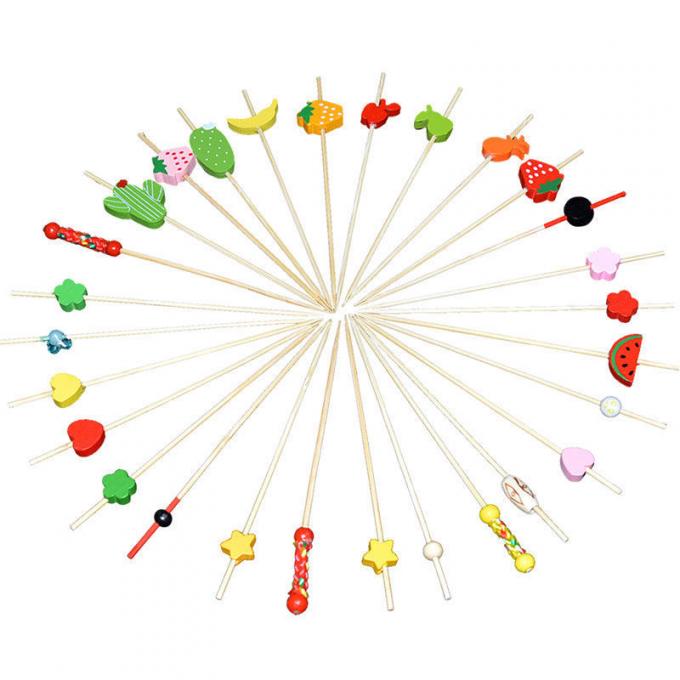 Christmas Tree Decorative Cocktail Picks Disposable Bamboo Garnish Sticks